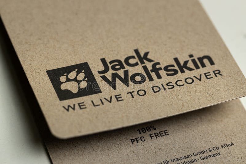 A jack wolfskin logo sheet editorial stock image. Image of shoes ...