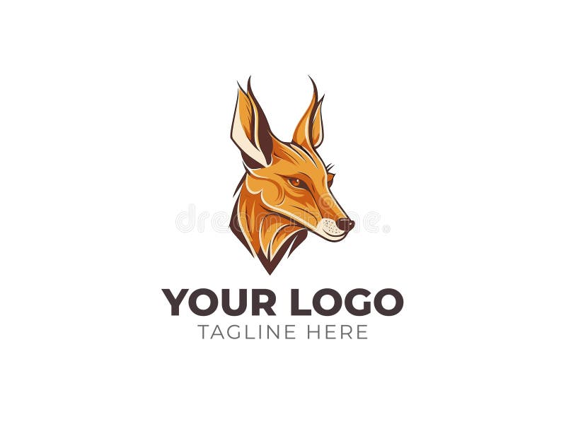 Jackal Head Logo Vector for Unique Branding Stock Illustration ...