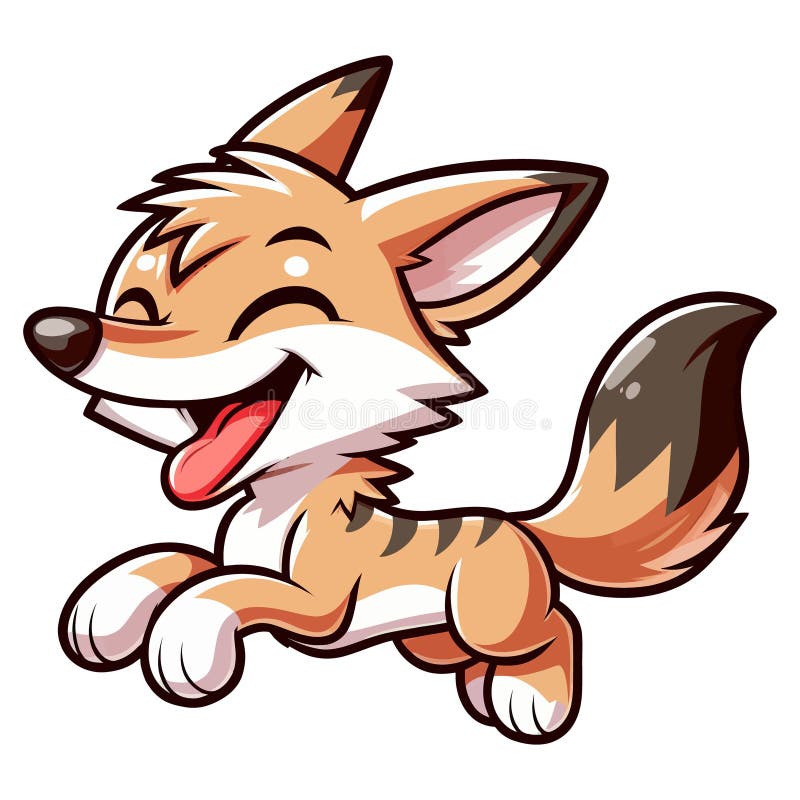 Jackal isolated on a white background 206 stock illustration