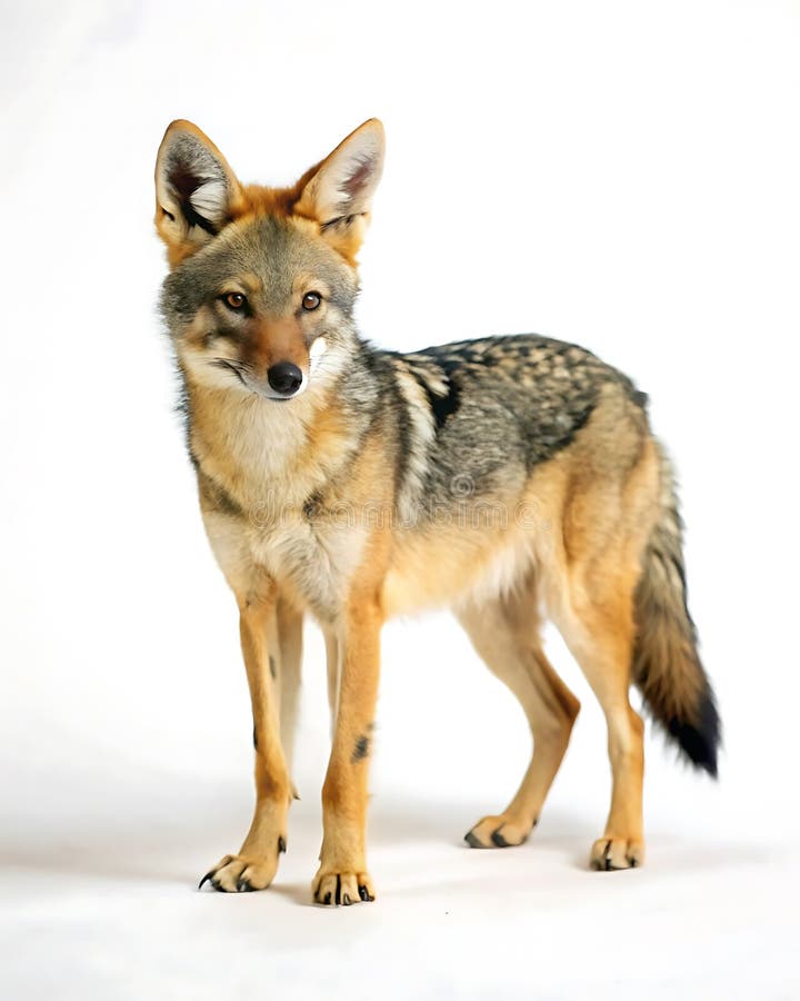 Jackal white background stock illustration. Illustration of carnivore ...