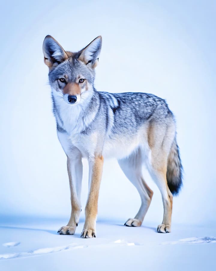 Jackal white background stock illustration. Illustration of discovery ...