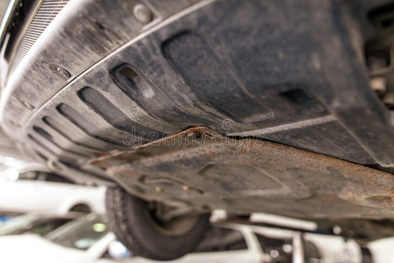 Jacked Up Cars in the Workshop Stock Photo - Image of disc, mechanic ...