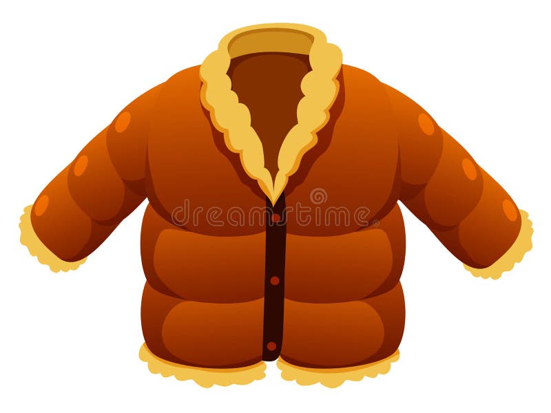 Fur Coat or Winter Jacket. Vector File Available Stock Vector ...