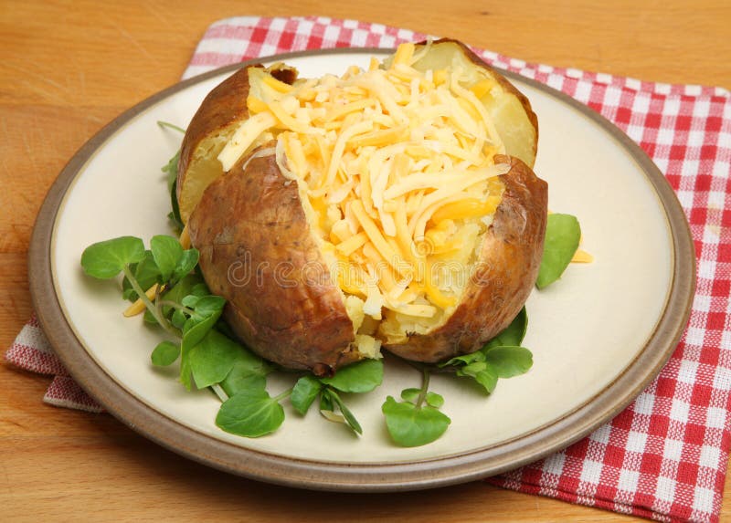 Jacket Potato with Chilli Con Carne Filling Stock Image - Image of food ...