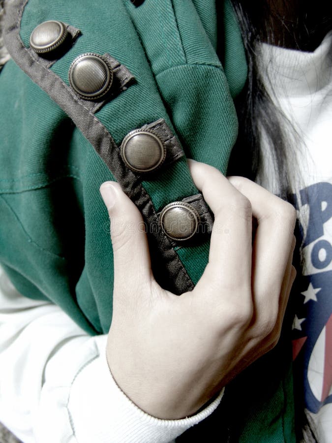 Jacket with big buttons stock image. Image of teen, buttons - 1796689