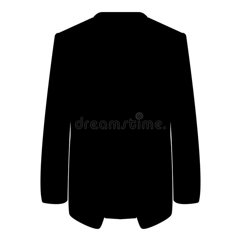 Jacket Coat Icon Black Color Vector Illustration Flat Style Image Stock ...