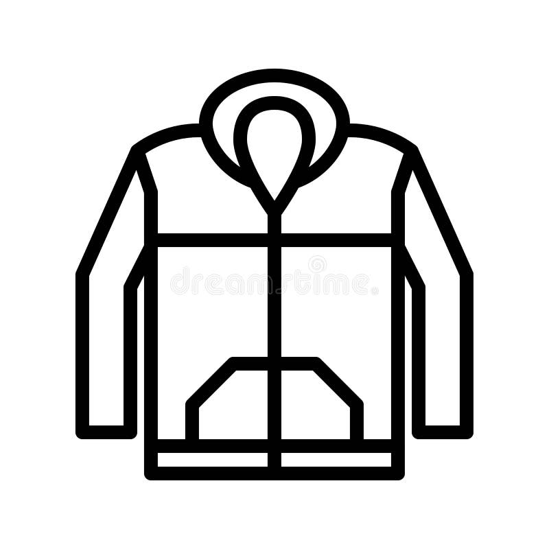 Jacket Vector Illustration, Filled Style Editable Outline Icon Stock ...