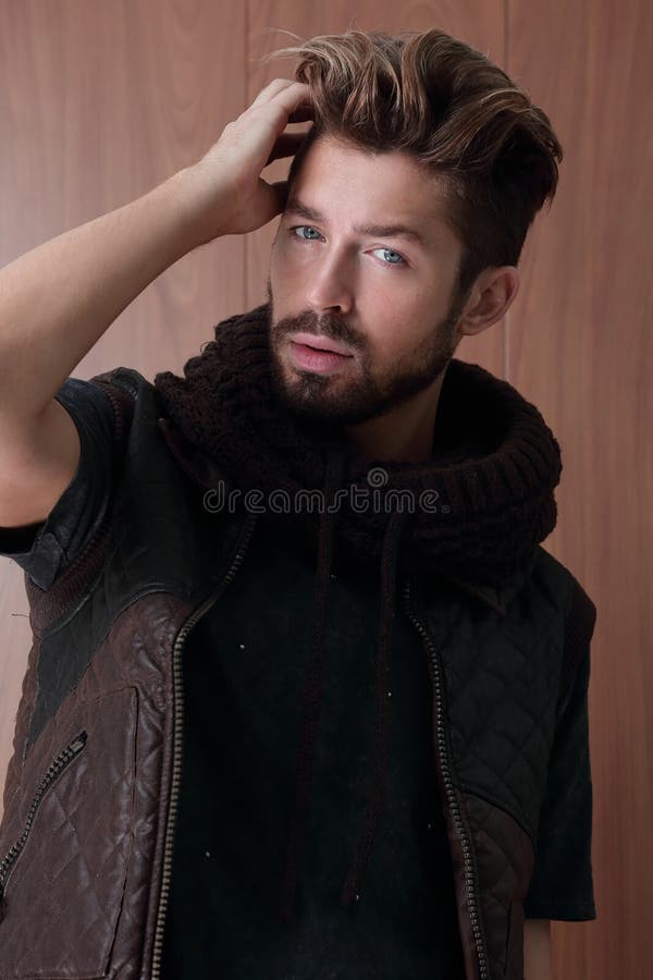 Jacket Dude Looking Away, Ins Studio Stock Photo - Image of confident ...