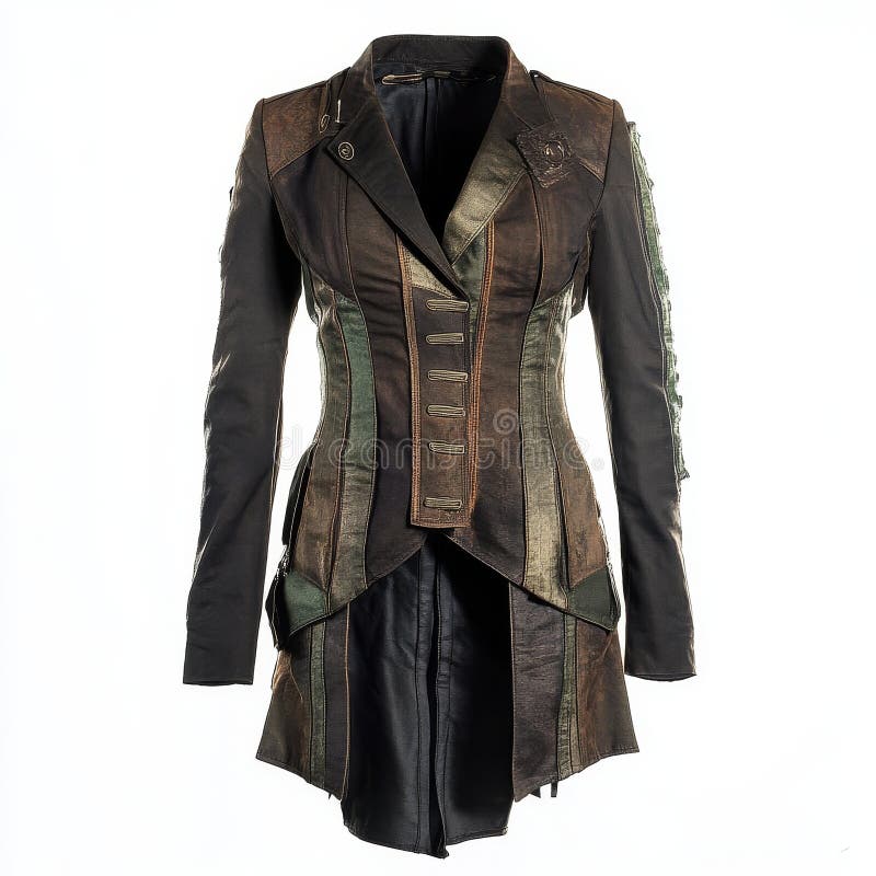 This Jacket Features a Stylish Multi-toned Appearance with Button ...