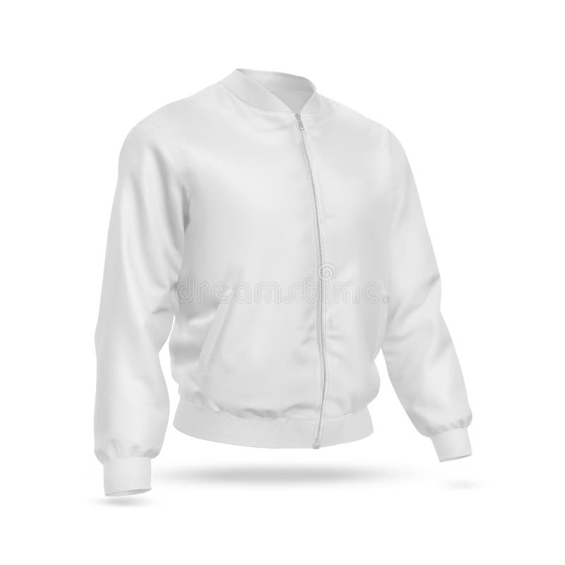 Jacket Half Side View on White Background Stock Illustration ...