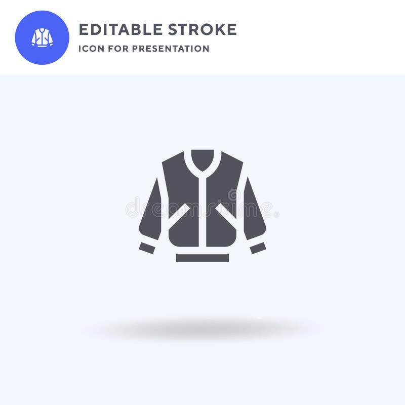 Jacket icon vector, filled stock vector. Illustration of fashion ...