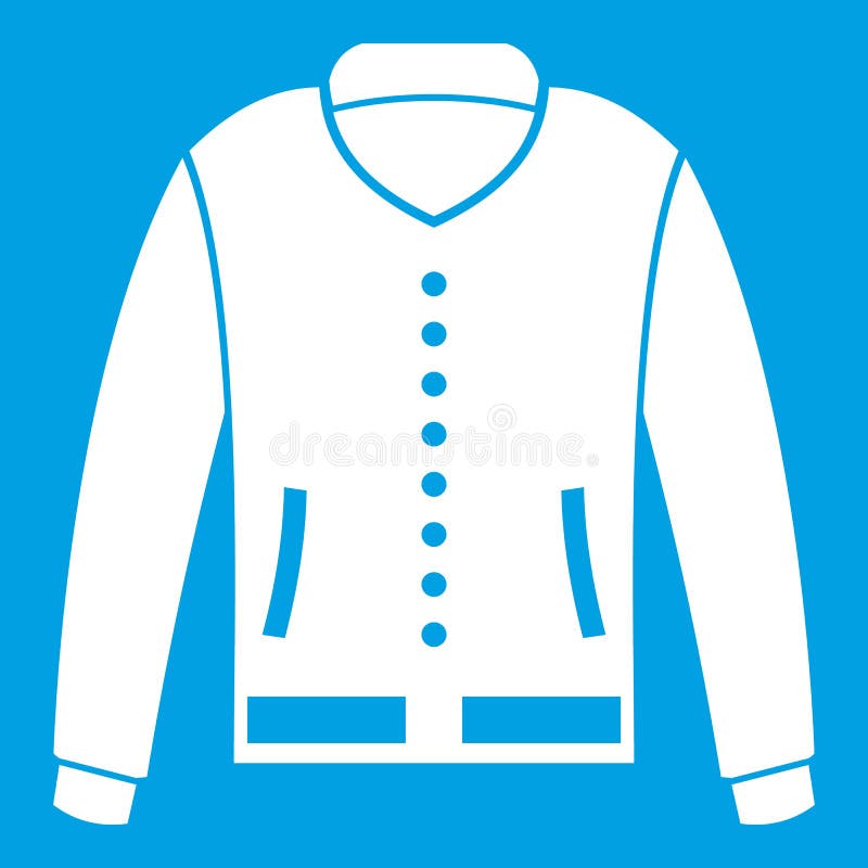 Jacket icon white stock vector. Illustration of pocket - 96358930