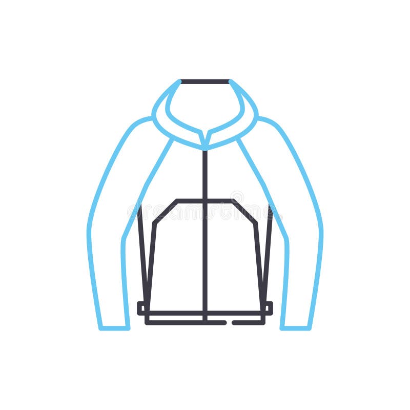 Jacket Line Icon, Outline Symbol, Vector Illustration, Concept Sign ...