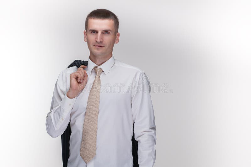 Jacket man studio stock photo. Image of relieved, cheerful - 66413214