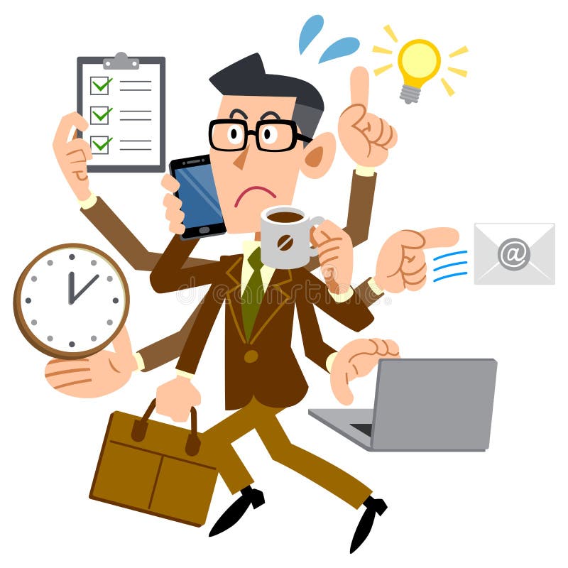 Jacket Man Who are Too Busy Stock Vector - Illustration of clip ...