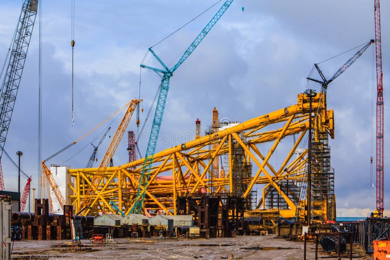 Jacket for an Oil/gas Platform. Editorial Stock Photo - Image of work ...