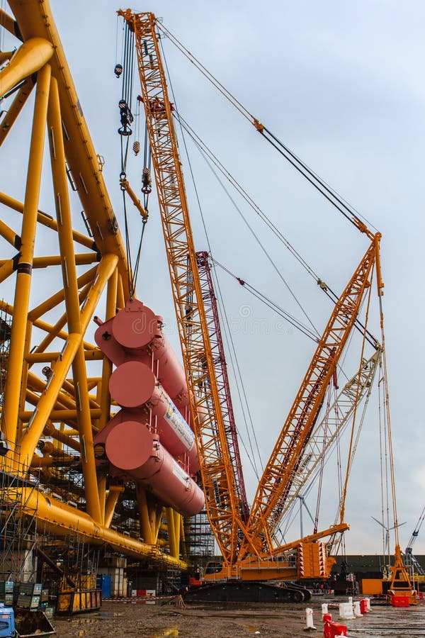 Jacket for an Oil/gas Platform. Editorial Photo - Image of energy ...