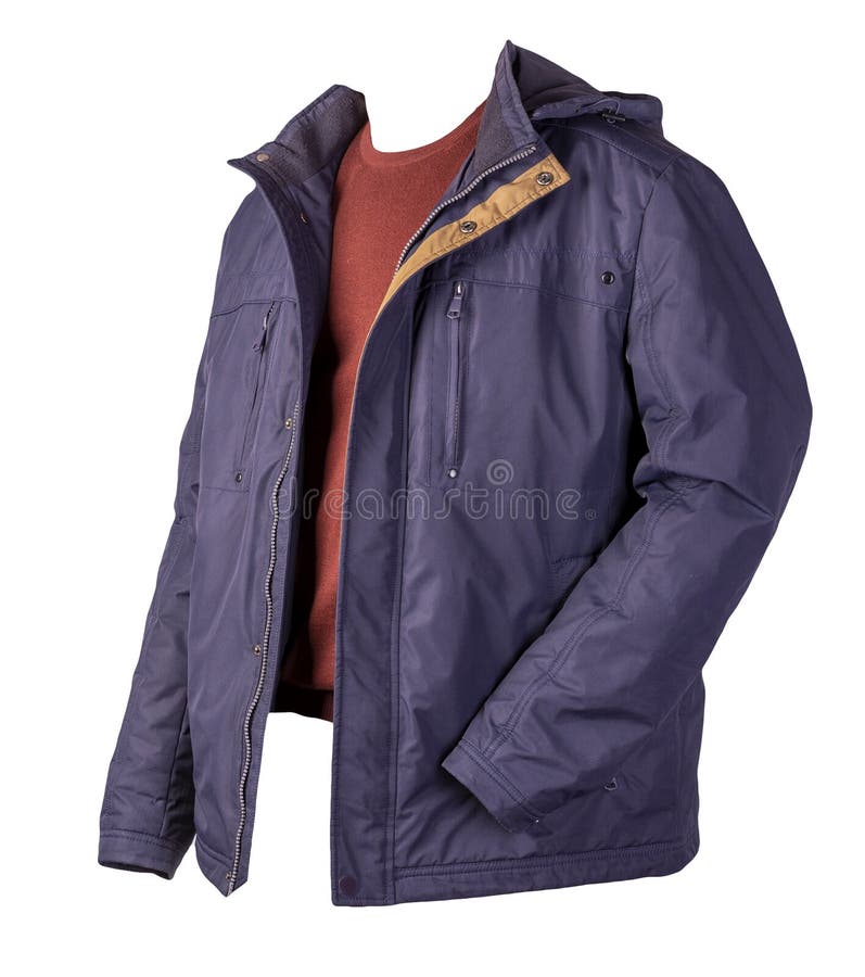 Jacket and Sweater Isolated on White Background Stock Image - Image of ...