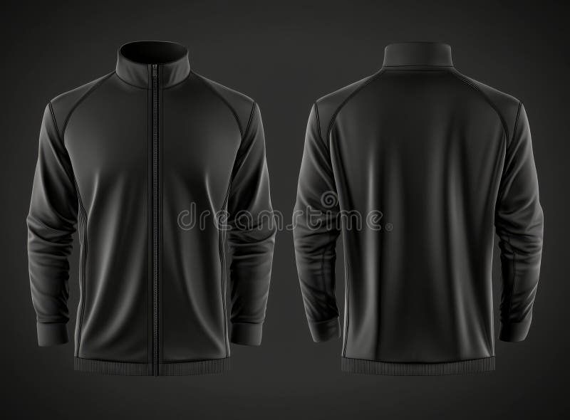 Jacket Template for Men, Front and Back View, Blank for Graphic Design ...