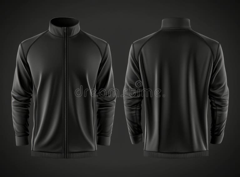 Jacket Template for Men, Front and Back View, Blank for Graphic Design ...