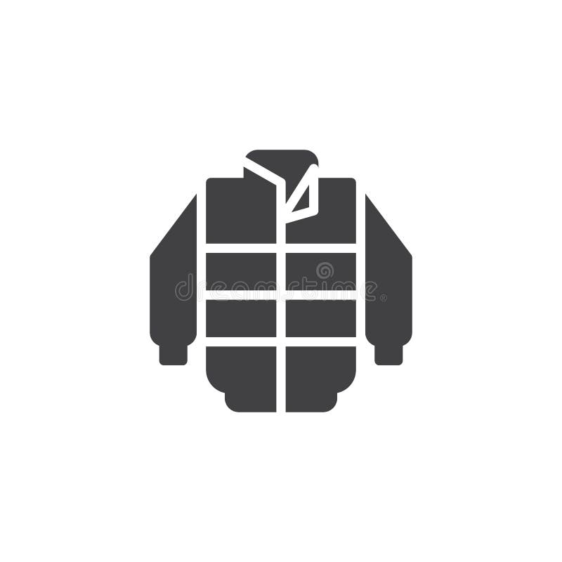 Down jacket line icon stock vector. Illustration of protection - 104385363