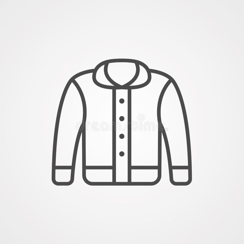 Jacket Vector Icon Sign Symbol Stock Illustration - Illustration of ...