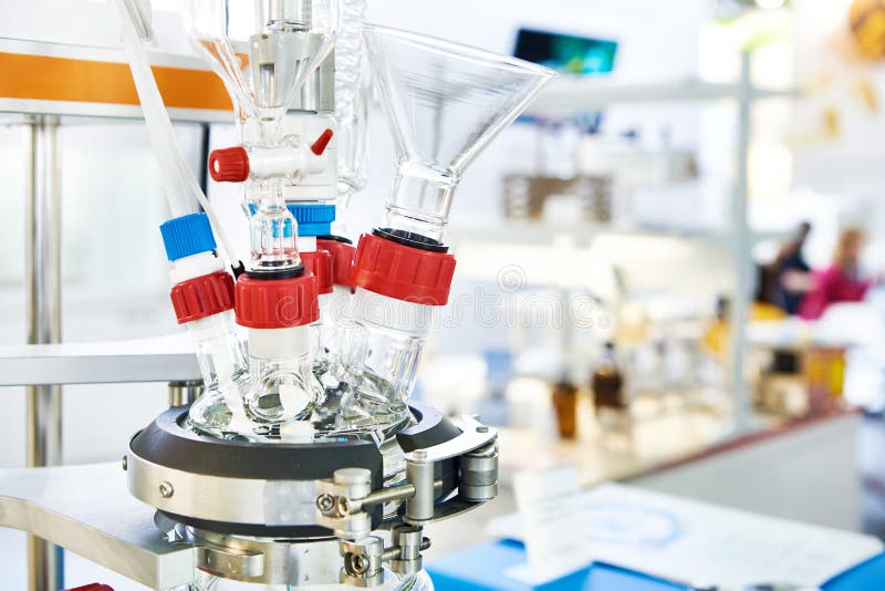 Jacketed lab reactor stock image. Image of automated - 208701303