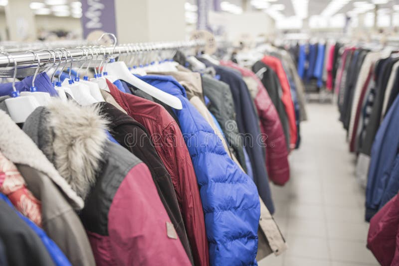 Jackets in the store stock photo. Image of elegance, boutique - 99442046