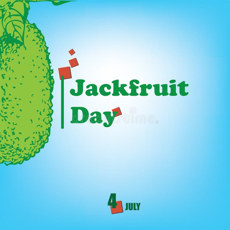Jackfruit Day stock vector. Illustration of figure, juice - 223338797