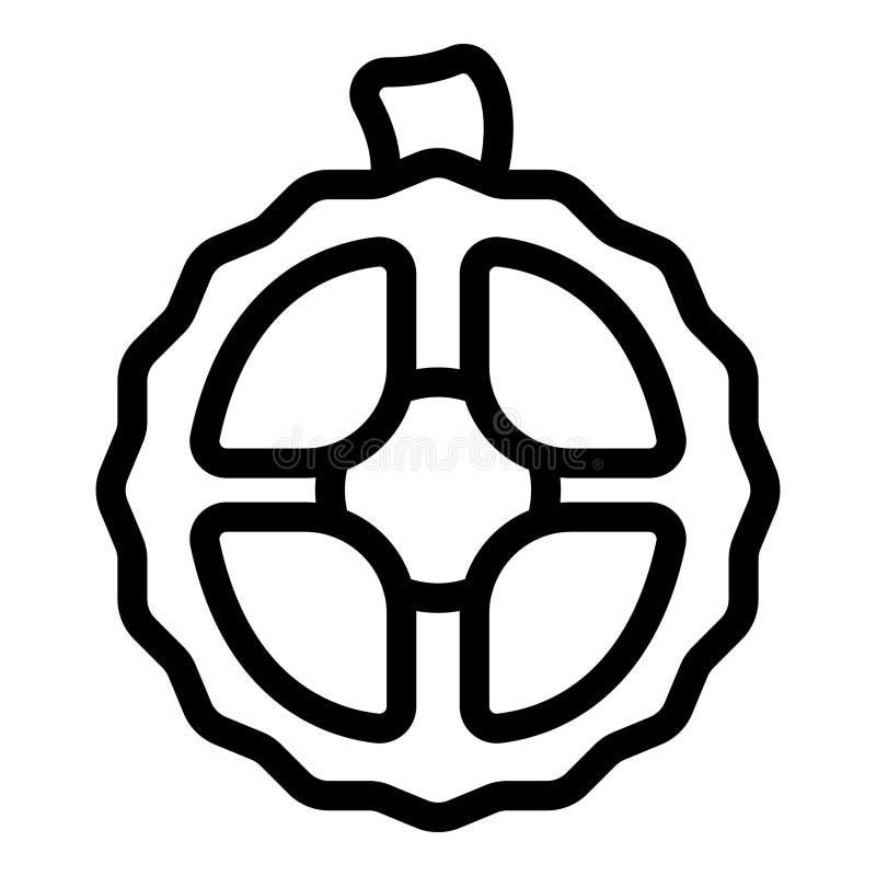 Jackfruit Food Icon Outline Vector. Exotic Vitamin Stock Illustration ...