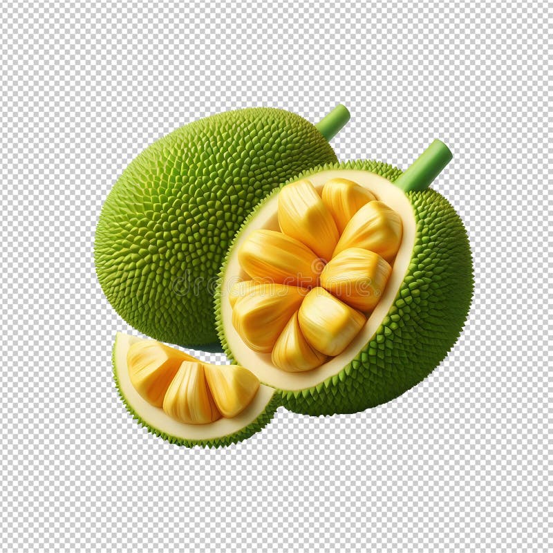 Jackfruit Isolated on Transparent Background Stock Photo - Illustration ...