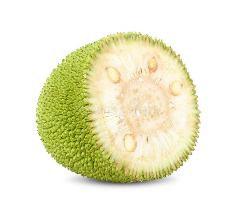 Jackfruit Sliced Isolated on White Background Stock Photo - Image of ...