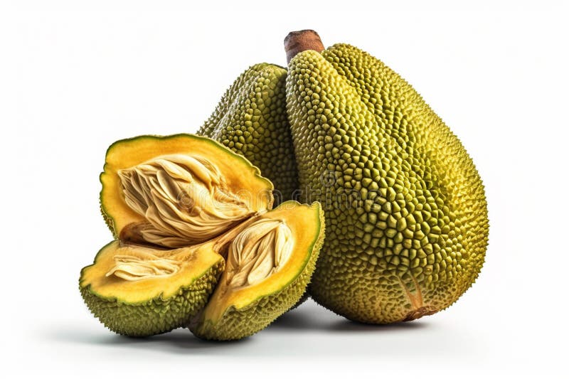 Jackfruit on a White Background. Exotic Fruit. Tropical Fruit. Stock ...