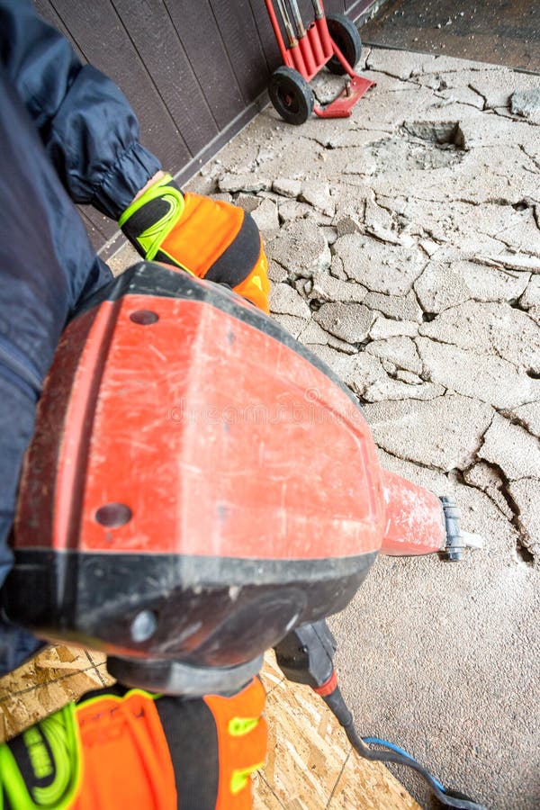 Jackhammer in action stock image. Image of jackhammer - 58100239