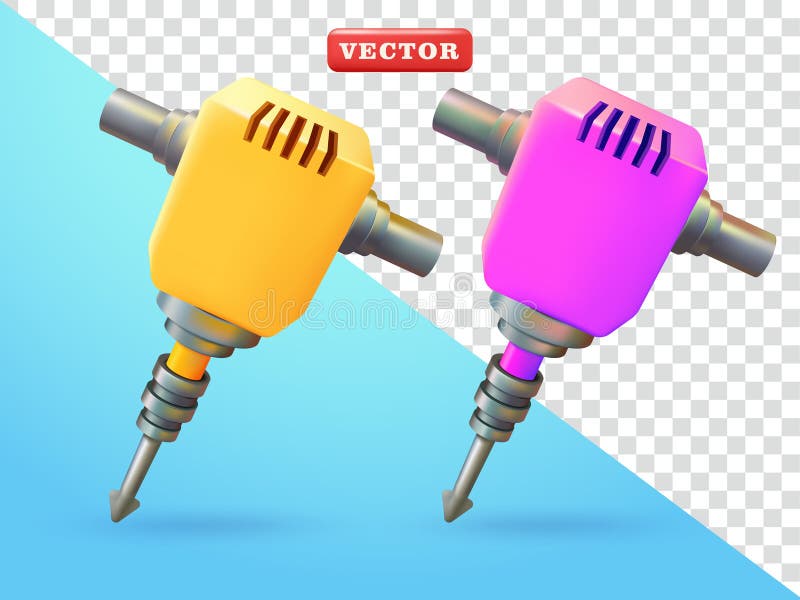 Jackhammer, 3d Vector. Suitable for Industrial and Design Elements2 ...