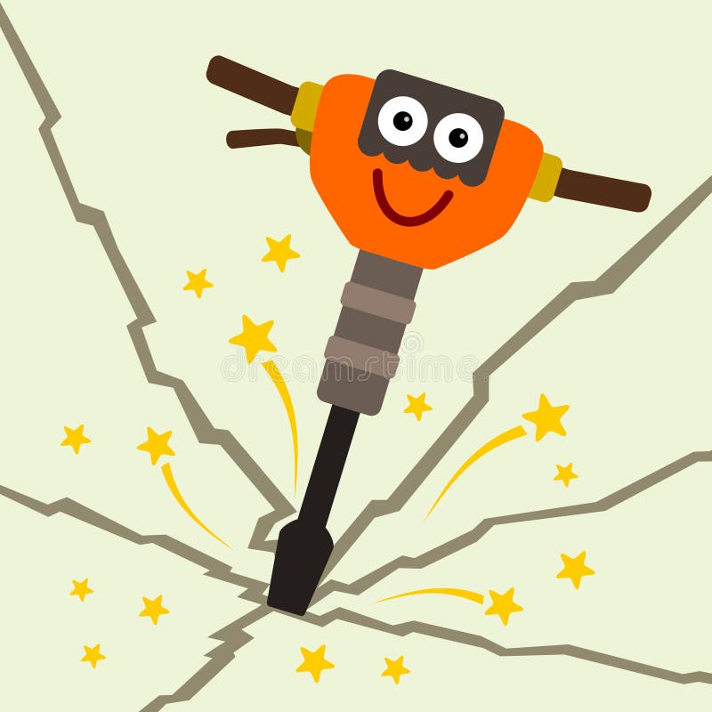 Jackhammer stock illustration. Illustration of builder - 30544257