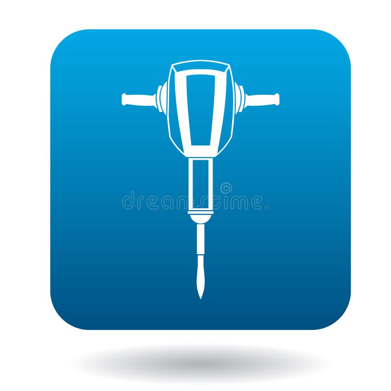 Jackhammer Icon, Simple Style Stock Illustration - Illustration of ...