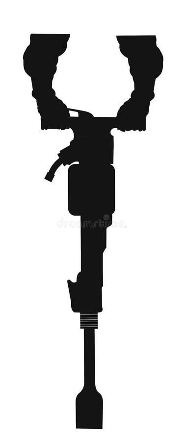 Jackhammer Silhouette, Pneumatic Drill, Demolition Hammer Electro ...