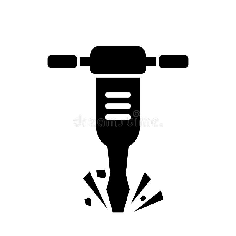 Jackhammer Silhouette Stock Illustrations – 386 Jackhammer Silhouette ...