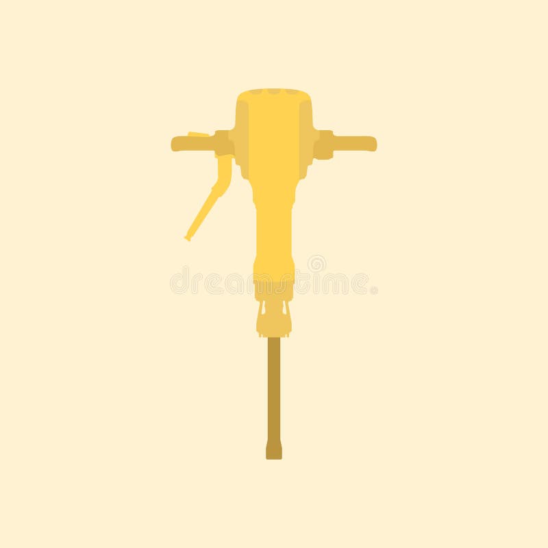 Jackhammer Vector. Electric Tool on Construction Site Vector ...