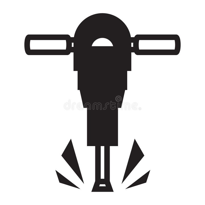 Jackhammer. Vector Illustration Decorative Design Stock Vector ...