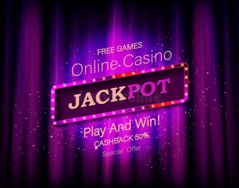 Jackpot frame labe stock illustration. Illustration of banner - 207725740