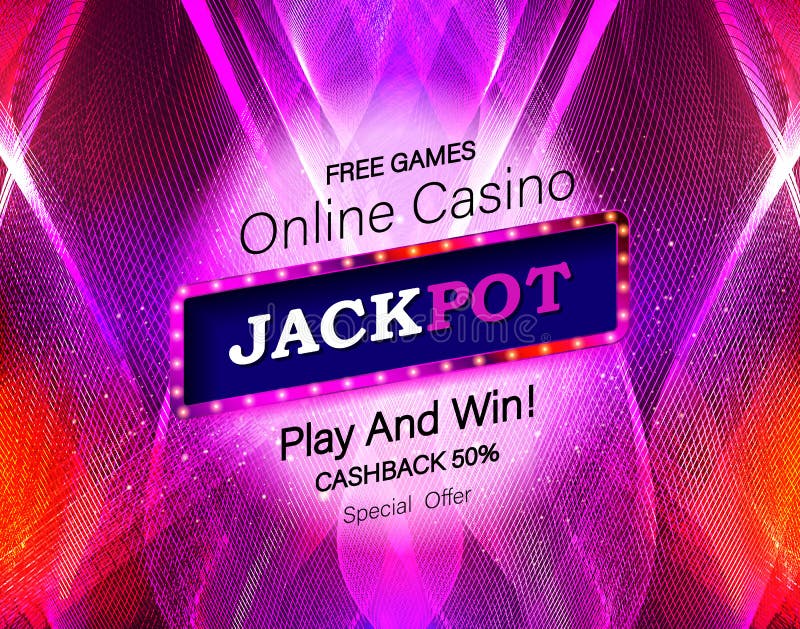 Jackpot frame label stock vector. Illustration of glowing - 208504833