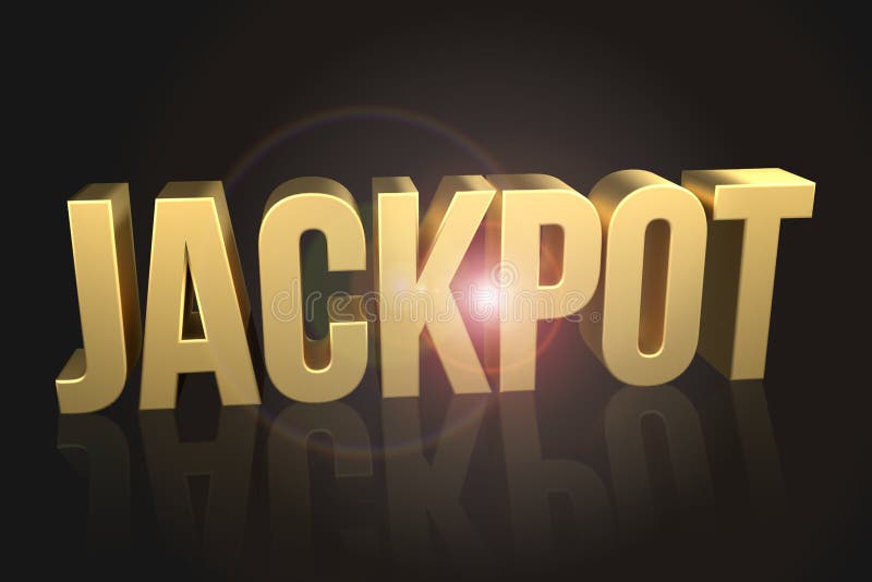 Jackpot Golden 3d Word on Falling Down Confetti Background. Winning ...