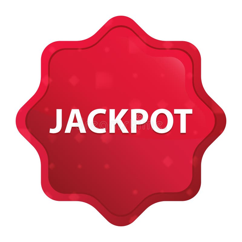 Jackpot Misty Rose Red Starburst Sticker Button Stock Illustration ...