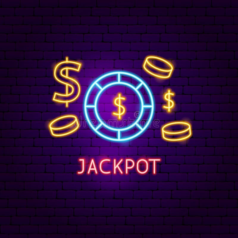 Jackpot Neon Sign Vector. Casino Design Template Neon Sign, Light ...