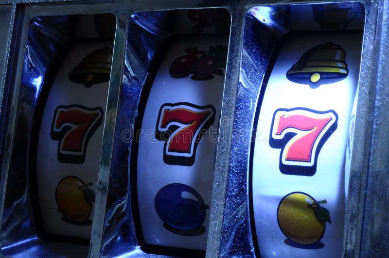 Jackpot on slot machine stock photo. Image of magenta - 46580664