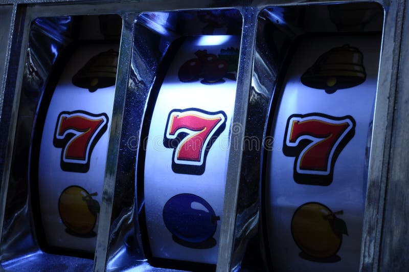 Jackpot on slot machine stock image. Image of machine - 46580793