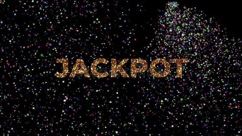 Text JACKPOT with Playing Card Symbols with Various Colors and Sizes ...
