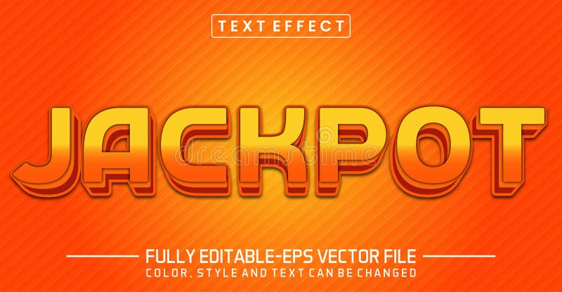 Jackpot Text Editable Style Effect Stock Illustration - Illustration of ...